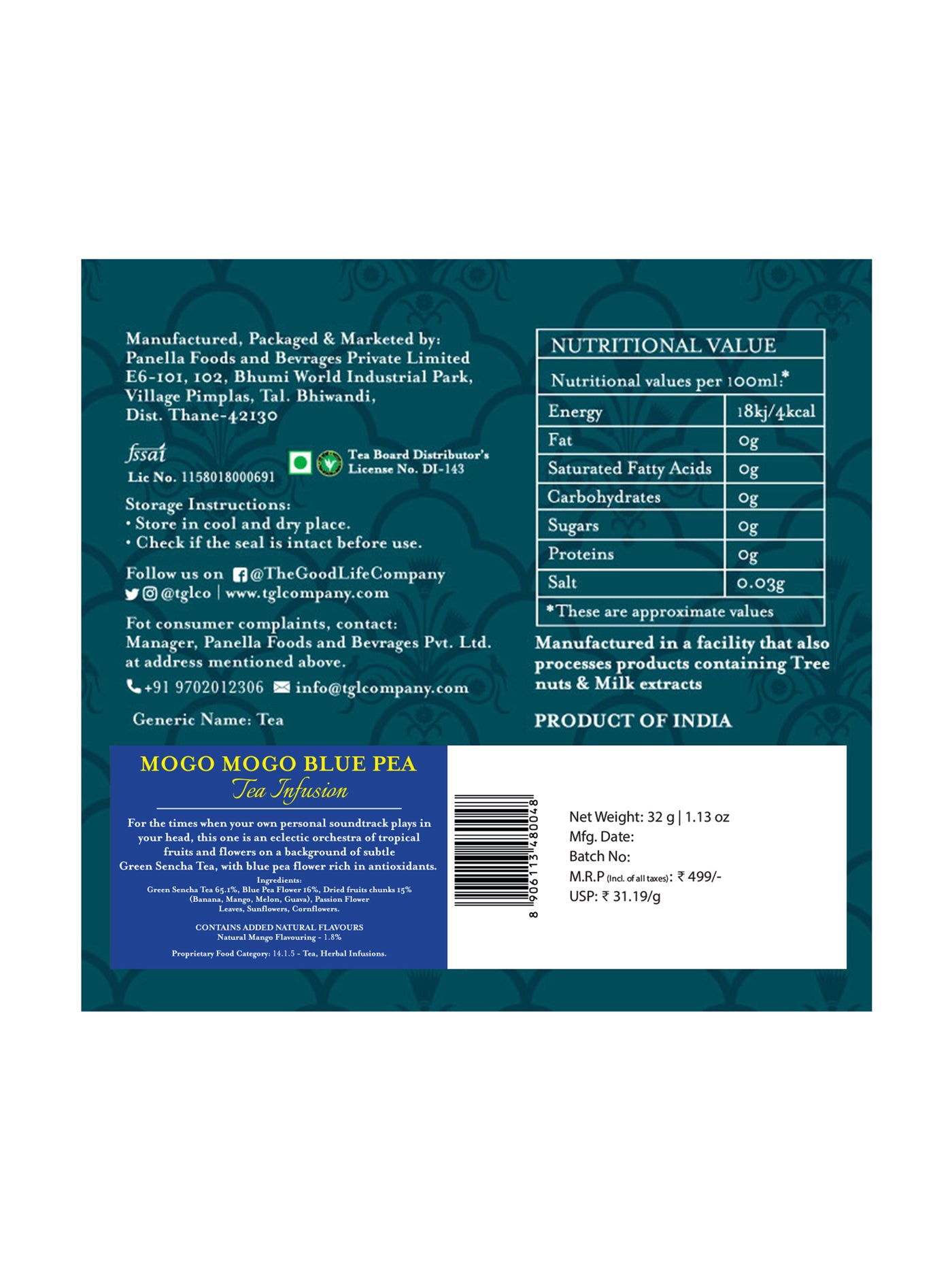 Buy Blue Pea Tea Online in India | Butterfly Pea Flower Tea – The Good ...